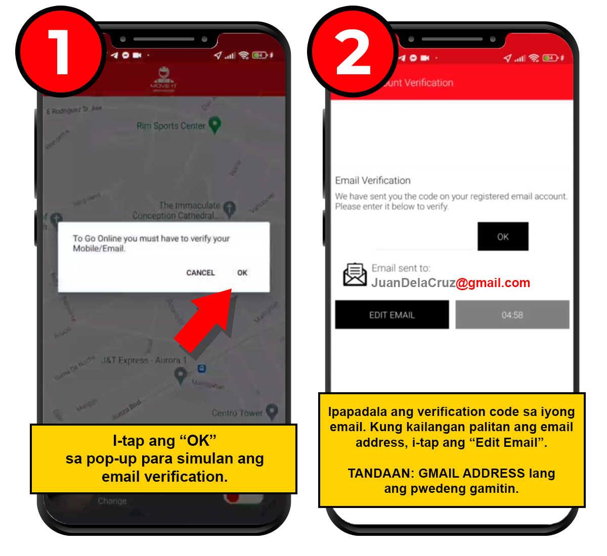 Paano i-verify ang Move It registered email? - Move It